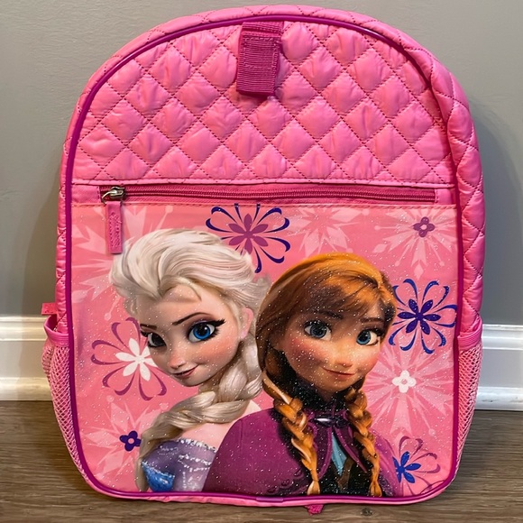 Disney | Accessories | Disney Frozen Elsa And Anna Pink Backpack New ...